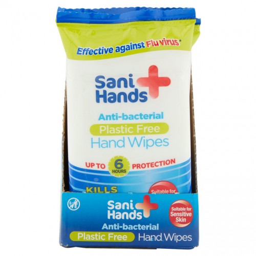 Sani-Hands Anti Bacterial Hand Wipes - 120 wipes (Case 10x 12pk)