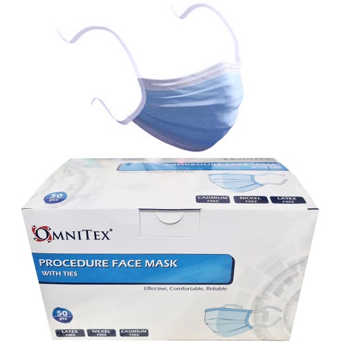 Omnitex Type IIR / Type 2R Surgical Face mask with Ties / Tie back ...